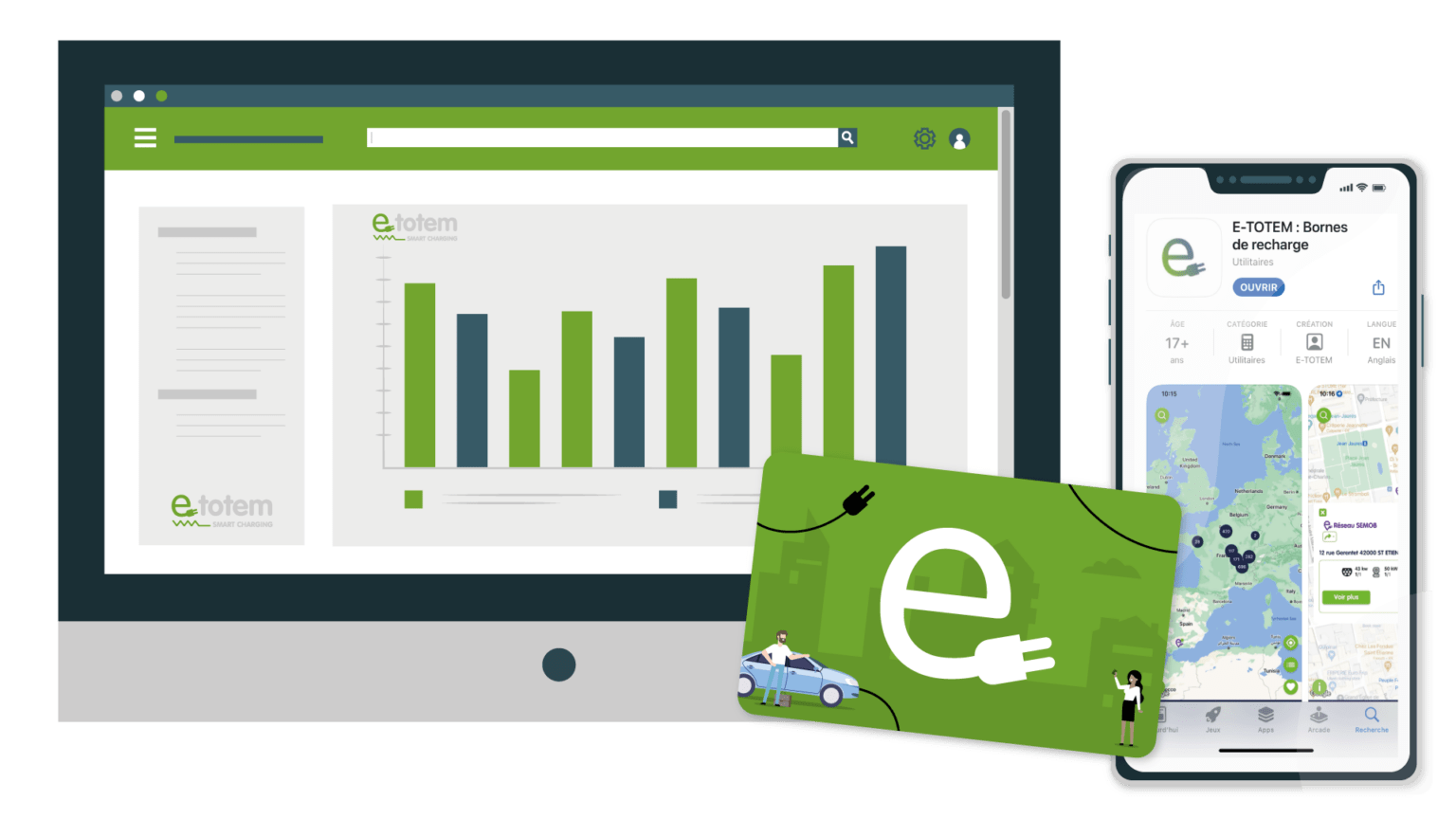 e-Totem, bornes et solutions de recharge pour véhicules électriques